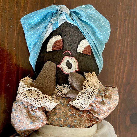 Other | Vintage Primitive Handmade Black Lady Doll | Poshmark
